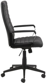 Design scandinavia Kancelářská židle Charles, syntetická kůže, černá
