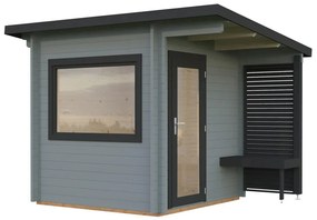 Sauna PALMAKO SANNA 4,1 m² outdoor Barva: Tmavě-šedá + bílá