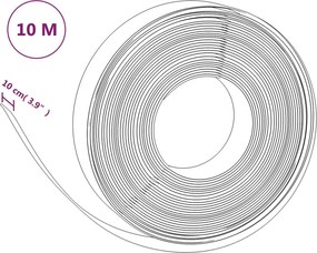 Travní lem černý 10 m 10 cm polyethylen 154394