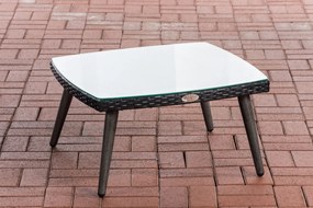 Stůl Ameland plochý ratan 35 cm – černá