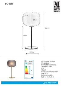 Markslöjd 107820 - Stolní lampa SOBER 1xE27/60W/230V mosaz