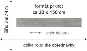 Beaulieu International Group, PVC podlaha - lino Livitex 2604, na míru, šíře 3m,4m, šedá, filc, chodba / předsíň