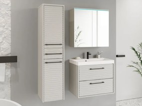 Koupelnový nábytek Tomeq I, Barva: kašmírová béžová, Sifon k umyvadlu: ne, Osvětlení: osvětlení LED RGB - barevné, Baterie: Economico BYU 020M