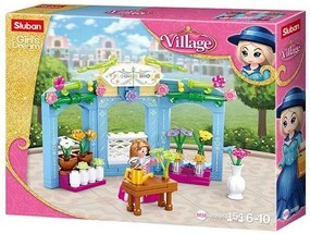 Stavebnice sluban girls dream village m38-b0905 dobové květinářství
