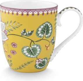 Pip Studio Lily & Lotus sada 2 XL hrnků 440ml, žlutá