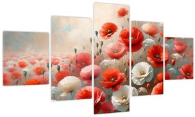 Obraz - Malba vlčích máků (125x70 cm)
