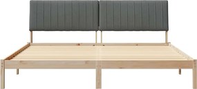 Rám postele s čelo Hnědá 200 x 200 cm Masivní borové dřevo 3394399