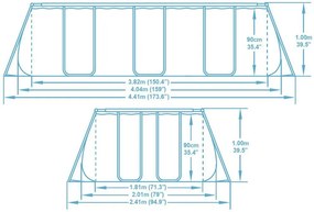 Nadzemní bazén Power Steel 404 x 201 x 100 cm BESTWAY 53383