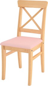 Potah na židli Ingolf s čalouněným sedákem barva růžová