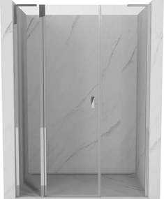 Mexen, Mexen Mist L výklopné sprchové dveře 135 cm, průhledné, chrom - 8A4L-135-001-01-00