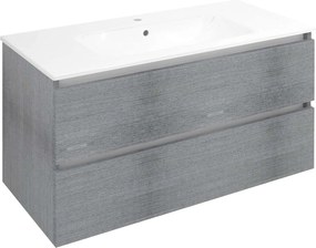 Sapho Ezara - Umyvadlová skříňka, 100x46x52 cm, 2 zásuvky, dub stříbrný EZ101-1111