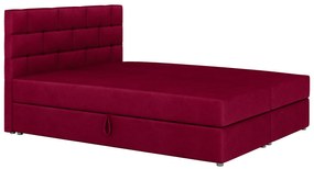 Manželská postel Boxspring 160x200 cm Waller Comfort (bordó) (s roštem a matrací). 1056379