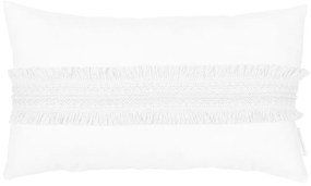 Boho obdélníkový polštář s krajkou bílá 35×60cm