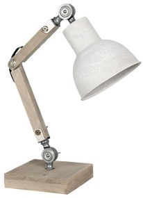 Dřevěno-kovová stolní lampa Amaury - 15*15*47 cm E27/max 1*60W