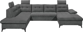 XXXLutz SEDACÍ SOUPRAVA, textil, barvy grafitu MID.YOU - Sedací soupravy - 002220053718