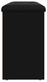 Lavice s botníkem černá 102 x 32 x 50 cm kompozitní dřevo - Default Title