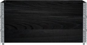 Zahradní truhlík černý 120 x 80 cm masivní borové dřevo 3295424