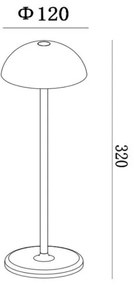 Lucide 15500/02/30 - LED Stmívatelná venkovní lampa JOY LED/1,5W/3,7V IP54 černá
