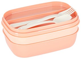 Creative Corner Snídaňový box s přihrádkami rozdělený 1900ml meruňka