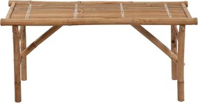 Skládací zahradní lavice s poduškou 118 cm bambus 3063858