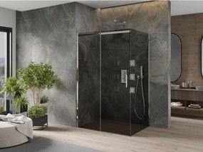 Mexen Omega sprchový kout 110x70cm, 8mm sklo, chromový profil-šedé sklo, 825-110-070-01-40