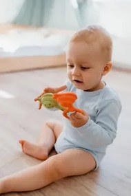 BABYTED Chrastítko Dino 2 ks / Silikon / 13 cm / 0m+