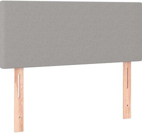 Box spring postel s matrací a LED světle šedá 120x200 cm textil 3133541