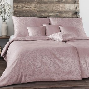 Luxusní damaškové povlečení růžový sen: 140x220cm, 70x90cm