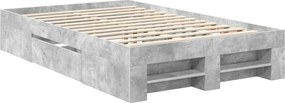 Rám postele s čelo Betonově šedá 120 x 200 cm Kompozitní dřevo 3408777