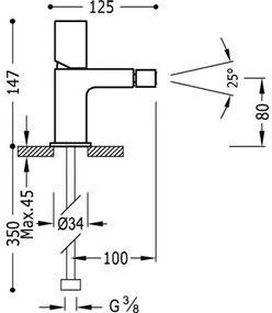 Bidetová baterie LOFT-COLORS TRES 20012002ROD
