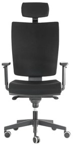 Kancelářská židle ALBA LARA VIP s 3D podhlavníkem - černá