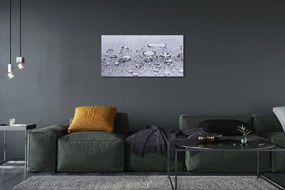 Obrazy na plátně Vodní kapky makro 140x70 cm