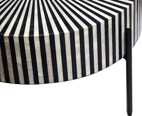 Designový konferenční stolek Ilissa 64 cm černo-bílý