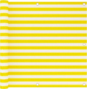 vidaXL Balkonová zástěna 90 x 500 cm HDPE [310842] Barva: Žluto-bílá