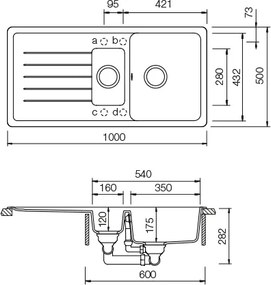 Schock Dřez TOLEDO D-150 Magma (spodní umístění)