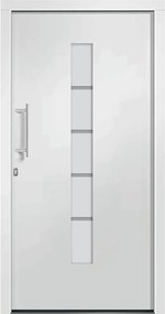 Vchodové dveře hliník a PVC bílé 100 x 210 cm 3056810