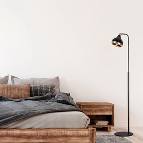 Stojací lampa Yıldo 165 cm černo-měděná