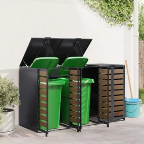 Úložný box na 3 popelnice Ocel Antracit 3394769