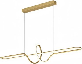 Toolight Toolight, LED závěsné osvětlení 118cm, 36W, 3000K, 3500lm, LHJ038-CP, zlatá matná, OSW-50049