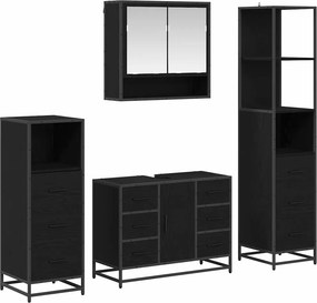 Sada koupelnového nábytku 4 ks Černý dub 80 x 33 x 60 cm 3402464