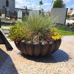 Roto Hřbitovní  květináč MARGARETA S - bronzová - Ø370 x 150