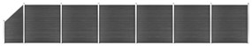 Set plotového dílce WPC 1138 x (105–186) cm černý