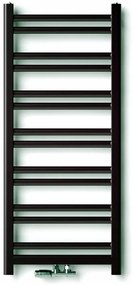 Regnis Retro, topné těleso 440x1650mm se středovým připojením 50mm, 686W, černá matná, RETRO165/40/D5/BLACK