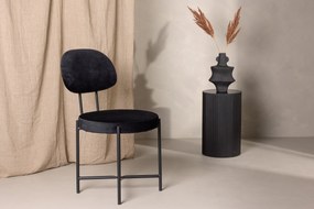 Jídelní židle Stella, 2ks, černá, 60x50x89