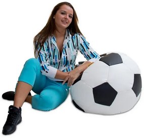 Sedací vak Futbalový míč S - tmavohnedá E13