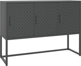 Příborník antracitový 105 x 35 x 75 cm ocel 335870