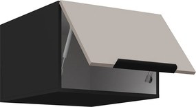 ARIA cb | horní skříňka 50 NAGU-36 1F výklopná | 50 cm | HLUBOKÁ | ANTI FINGERPRINT povrch | černá/béžová