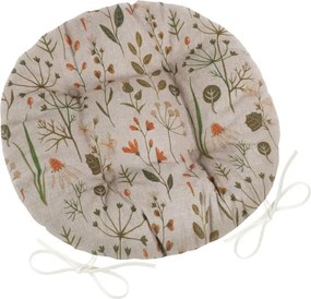 Bellatex Sedák DITA kulatý prošívaný Béžová,Zelená,Oranžová 40 cm, (průměr)