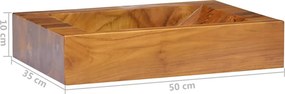 Umyvadlo masivní teak 50 x 35 x 10 cm 326163