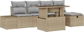 Sada zahradních pohovek 6 ks Poly ratan 3359867